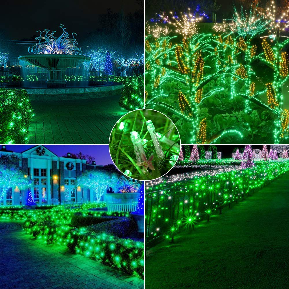 Jnaurb Decorative Light St. Patrick's Day Lights, 75 Feet 200 Led Indoor Fairy Twinkle Lights, Plug in String Light 8 Modes Waterproof for Home, Party, Holiday, St. Patrick's Day Decorations(Green)