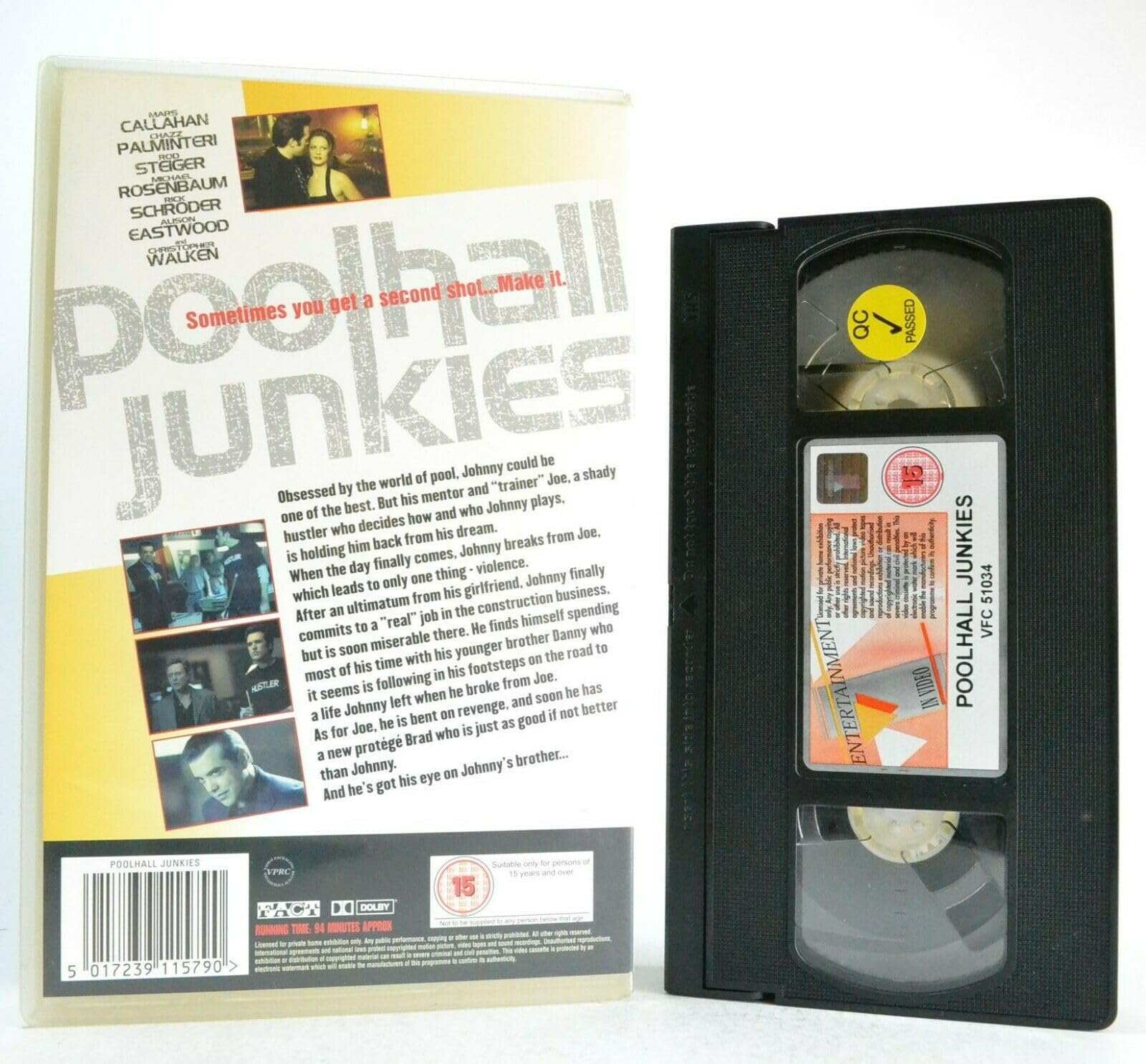 Poolhall Junkies: Thriller (2002) - Large Box - C.Palminteri/C.Walken - Pal VHS