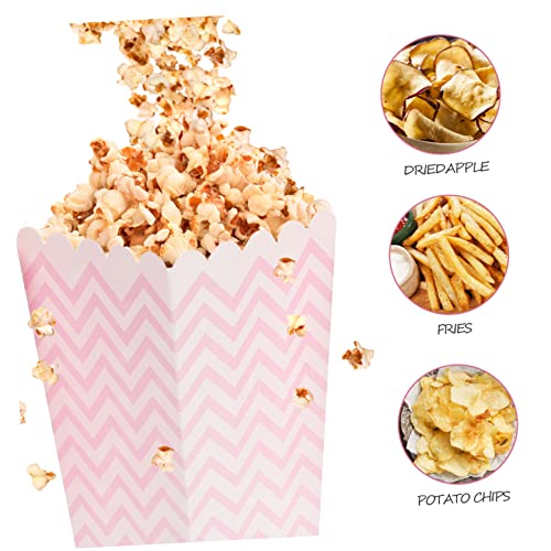 Popcorn Bags 36pcs Popcorn Boxes Fringe Set Wedding Supplies Wedding Cookies Carnivals Cookies Chips Boxes Fried Food Ornament Container for Movie Night Movie Night Gift Basket