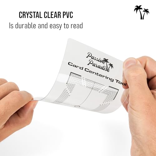 Passive Paradise Card Grading Centering Tool Set - Magnifying Tool & Cleaning Cloth Included - Sports Trading Card Submission Pre-Inspection Kit