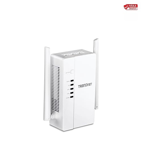 TRENDnet Wi-Fi Everywhere Powerline 1200 AV2 AC1200 Wireless Access Point, Expand Your Wireless Coverage, Built-in Concurrent Dual-Band, 3 x Gigabit Ports, MIMO, Beamforming, White, TPL-430AP
