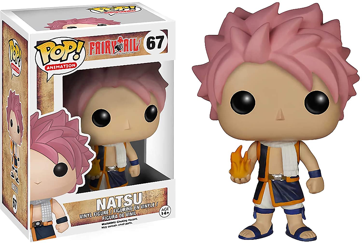 POP Fairy Tail - Natsu Funko Pop! Vinyl Figure (Bundled with Compatible Pop Box Protector Case), Multicolored, 3.75 inches