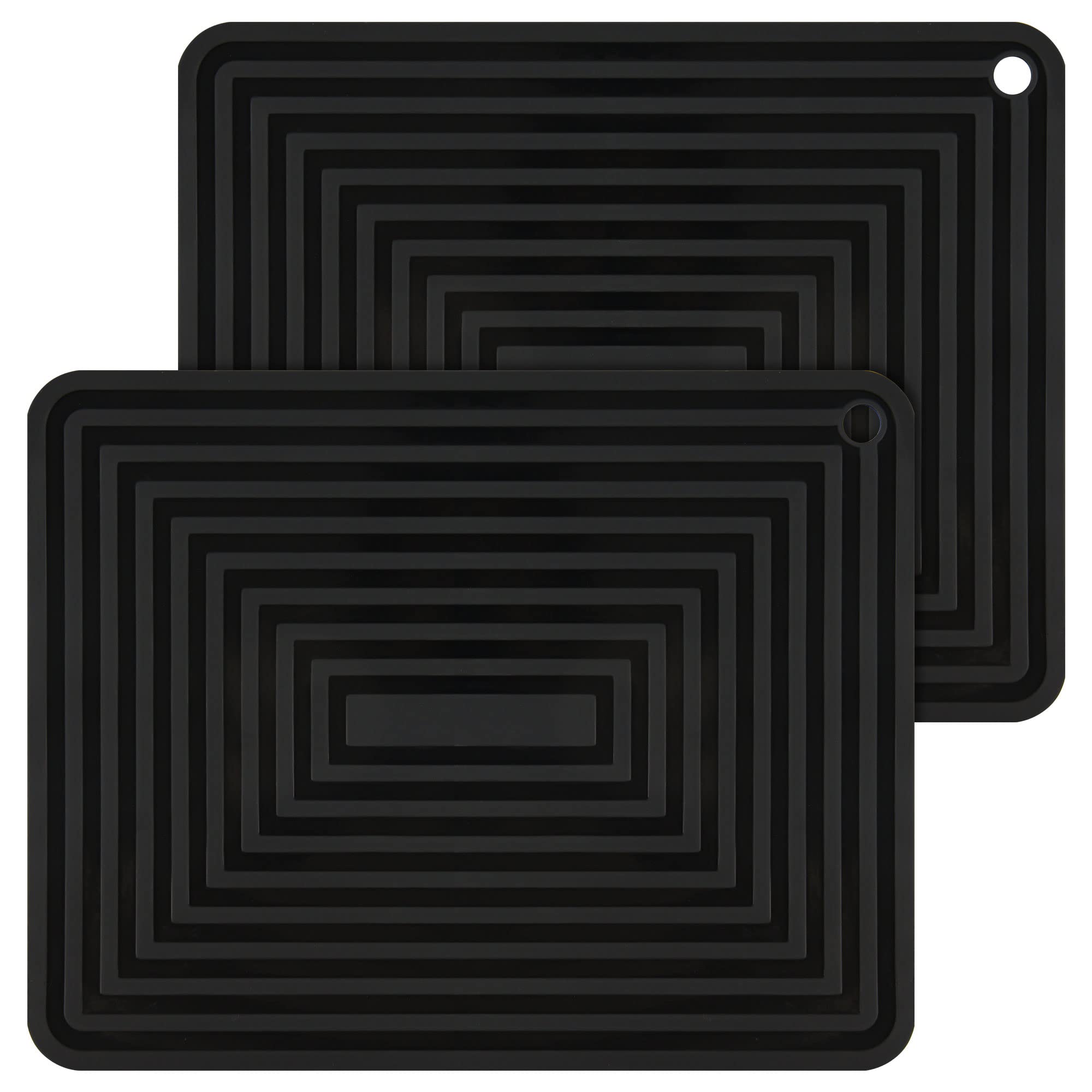 SPUVGVC Silicone Trivets for Dishes-Trivets for Hot Pots and Pans-Heat Resistant Mat for Countertops, Kitchen Small Dish Drying Mat, Silicone Pot Holders-Hot Pads for Kitchen Set 2 Teal
