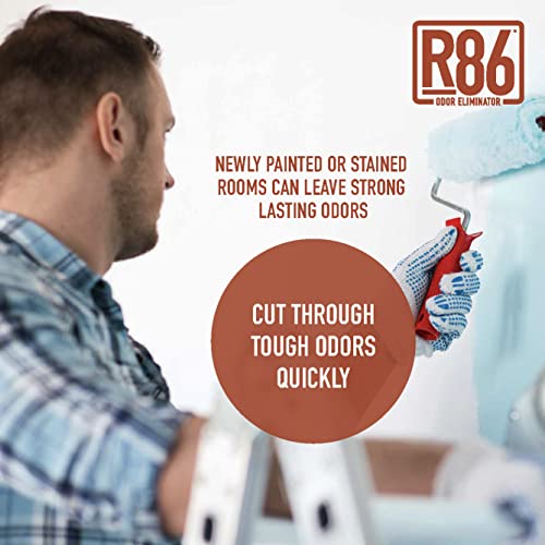 R86 Industrial All-Out Odor Eliminator, Removes Dead Animal Odor, Skunk Odor, Urine, Poop, Musty Basement & More β Natural Formula, Use Wet or Dry, Biodegradable