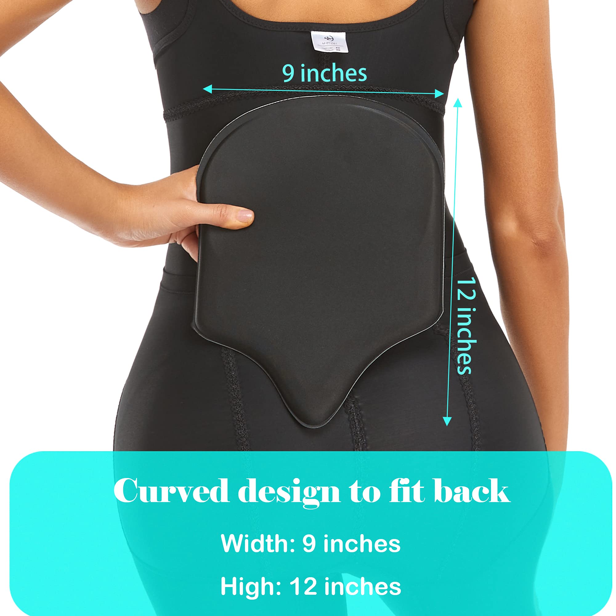 PAZ WEAN Lumber Back After Lipo Post Surgery Liposuction Foam Boards for Lipo Recovery BBL Back Board Black