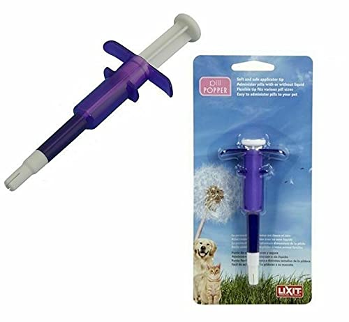 Lixit Safe Soft Tip Pill Administer Tool for Cats, Dogs and Other Pets That Require Medication. (Pack of 1)