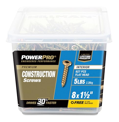 Power Pro Premium Interior Construction Screws (#8 x 1-1/2") - 5lb Box