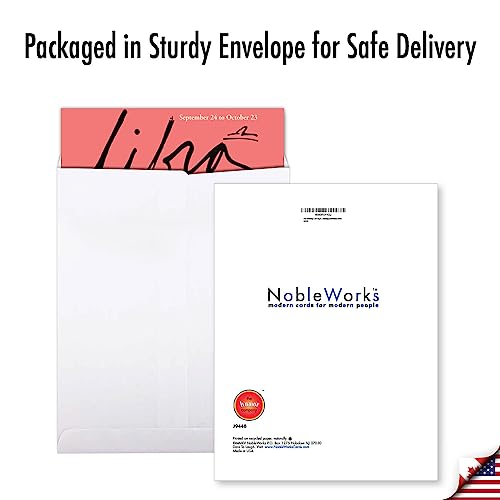 NobleWorks - 1 Jumbo Birthday Card with Zodiac Sign (8.5 x 11 Inch) - Astrology Birth Sign, Large Bday Greeting Card with Envelope - Libra J9448