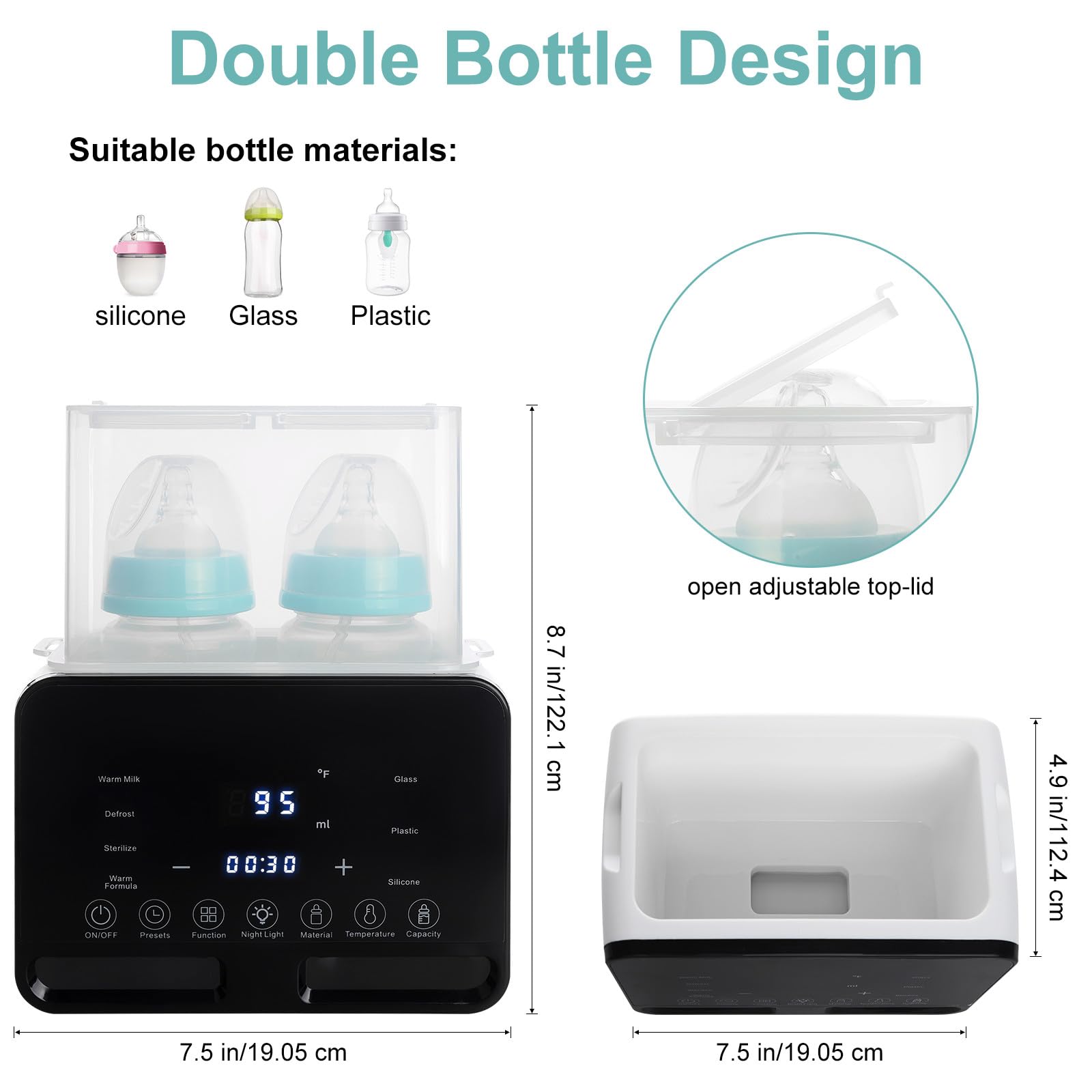 Baby Bottle Warmer, Baby Food Heater，for Breastm