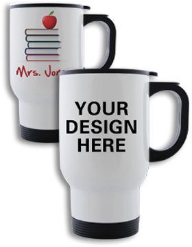Personalized Mug Custom Mug with Photo or Logo (14oz, White Travel)