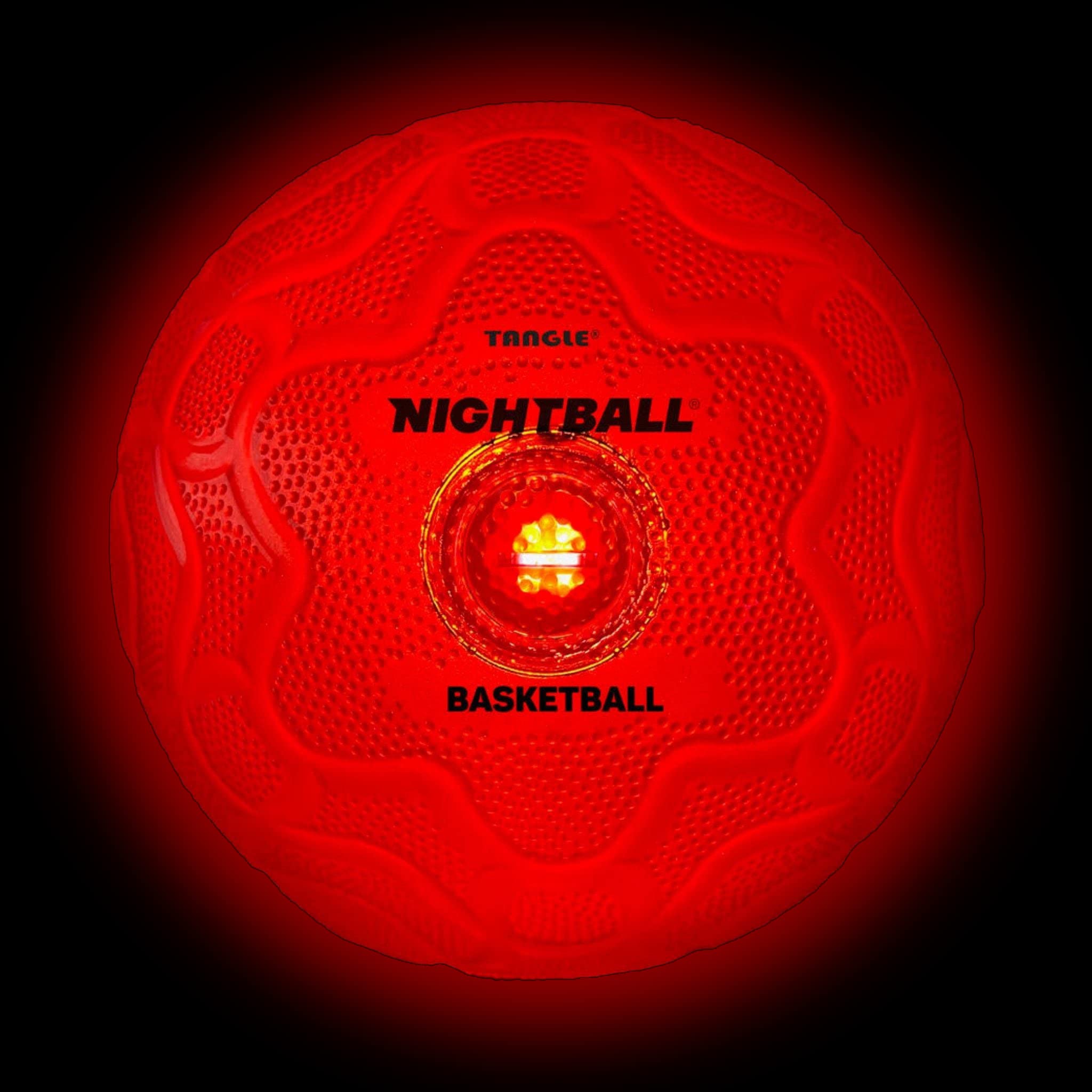 Nightball Basketball LED Light Up Basketballs - Glow in The Dark Glow Ball Basketball Gifts - Outdoor Basketball and Indoor Basketball - Gifts for Teenage Boys-Gift for Teen (Red)