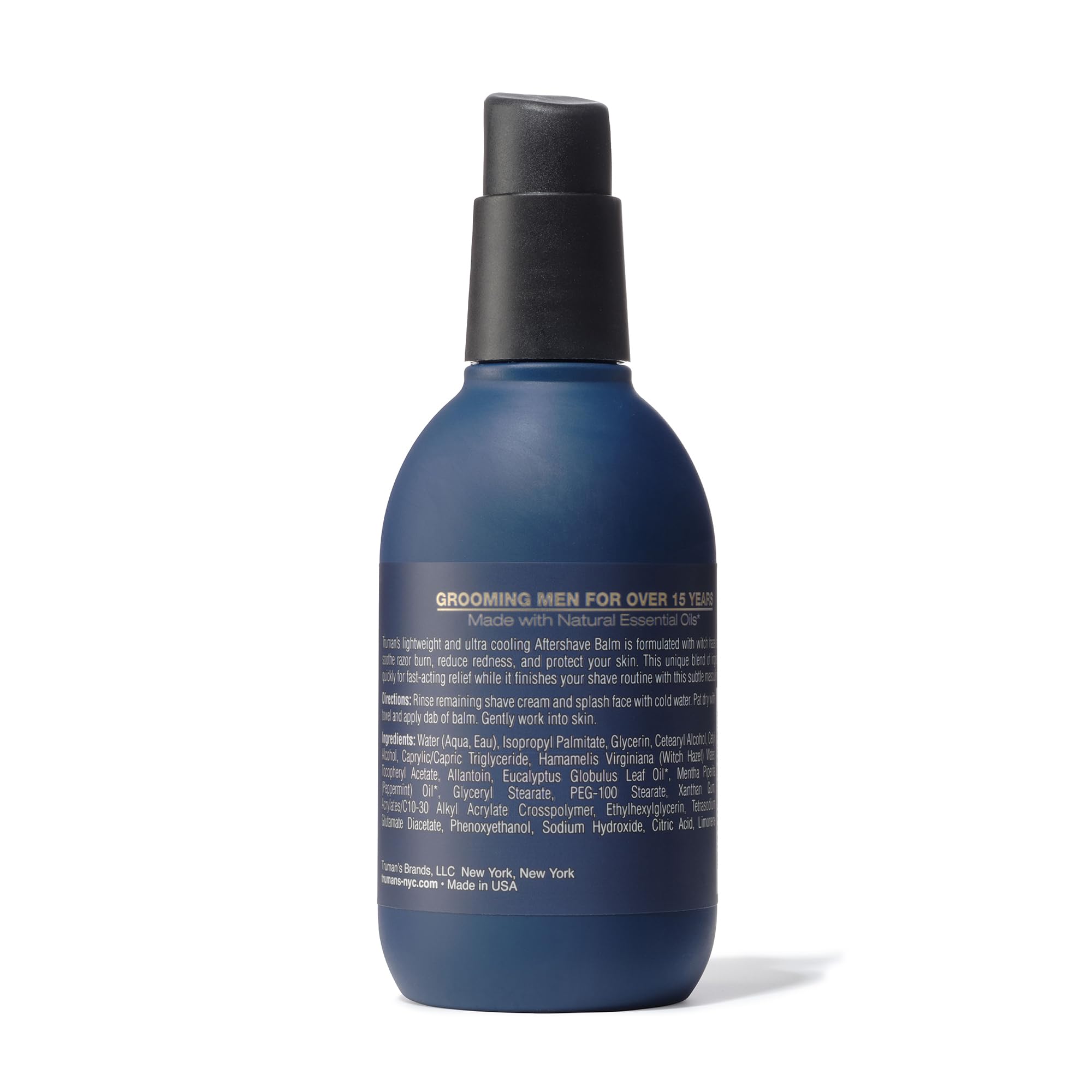 Truman's Gentlemen's Groomers Men's Aftershave Balm, Soothing & Moisturizing for Smooth, Hydrated Skin, 4 fl. oz.