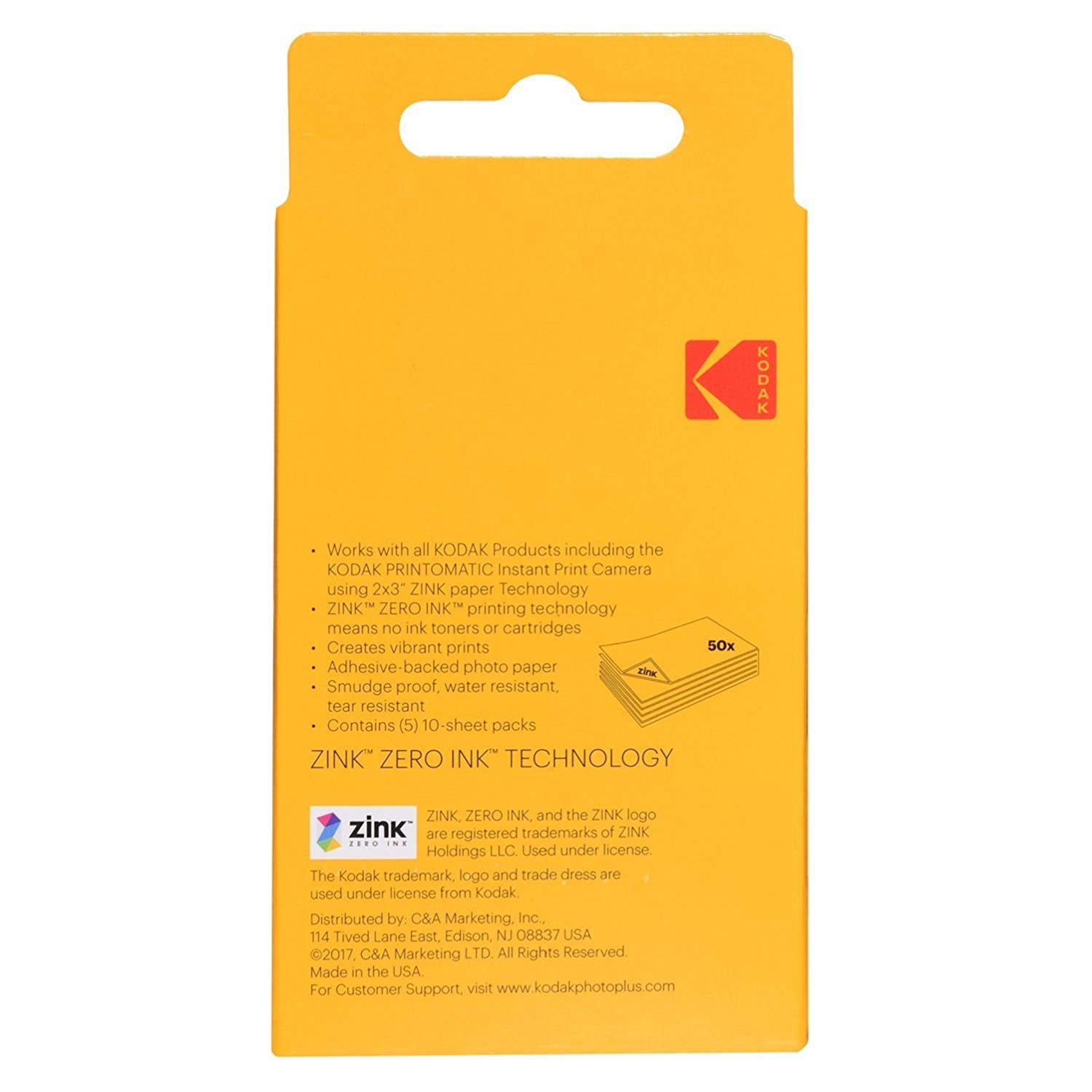 Kodak 2x3ʺ Premium Zink Paper 100 Pack with Soft Case