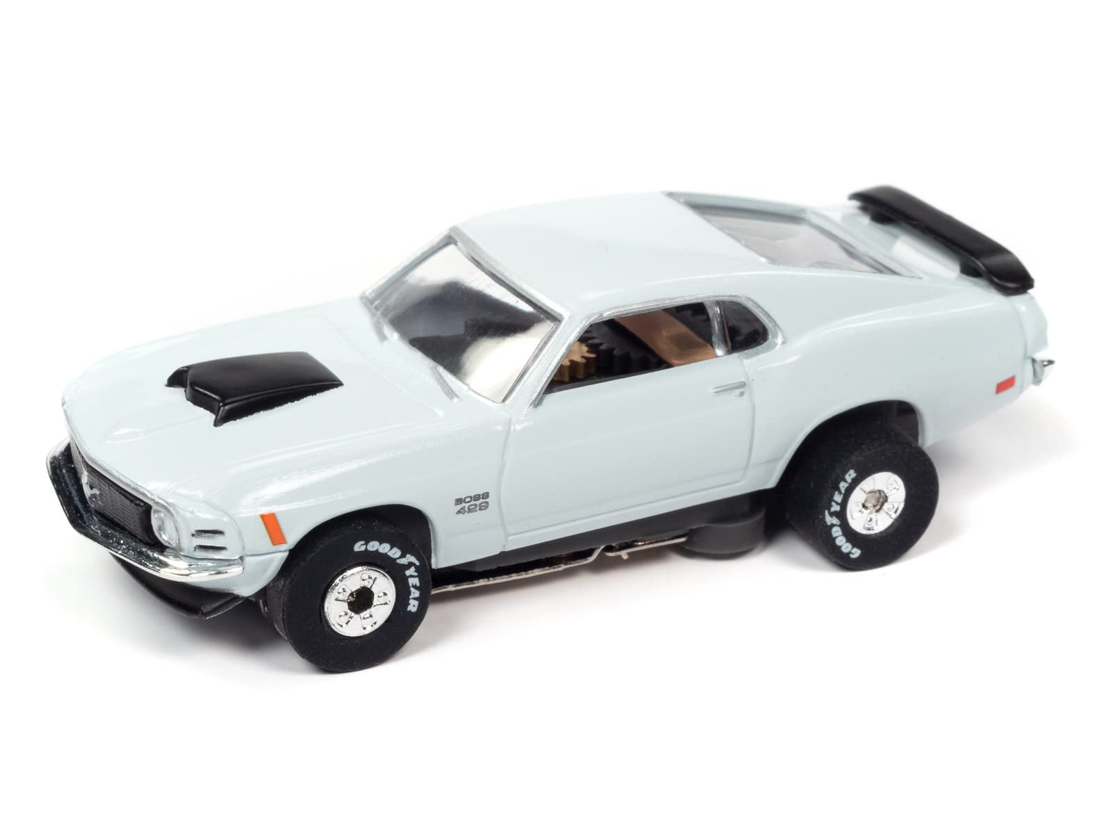 Auto World Thunderjet 1970 Ford Mustang Boss 429 Blue HO Scale Slot Car