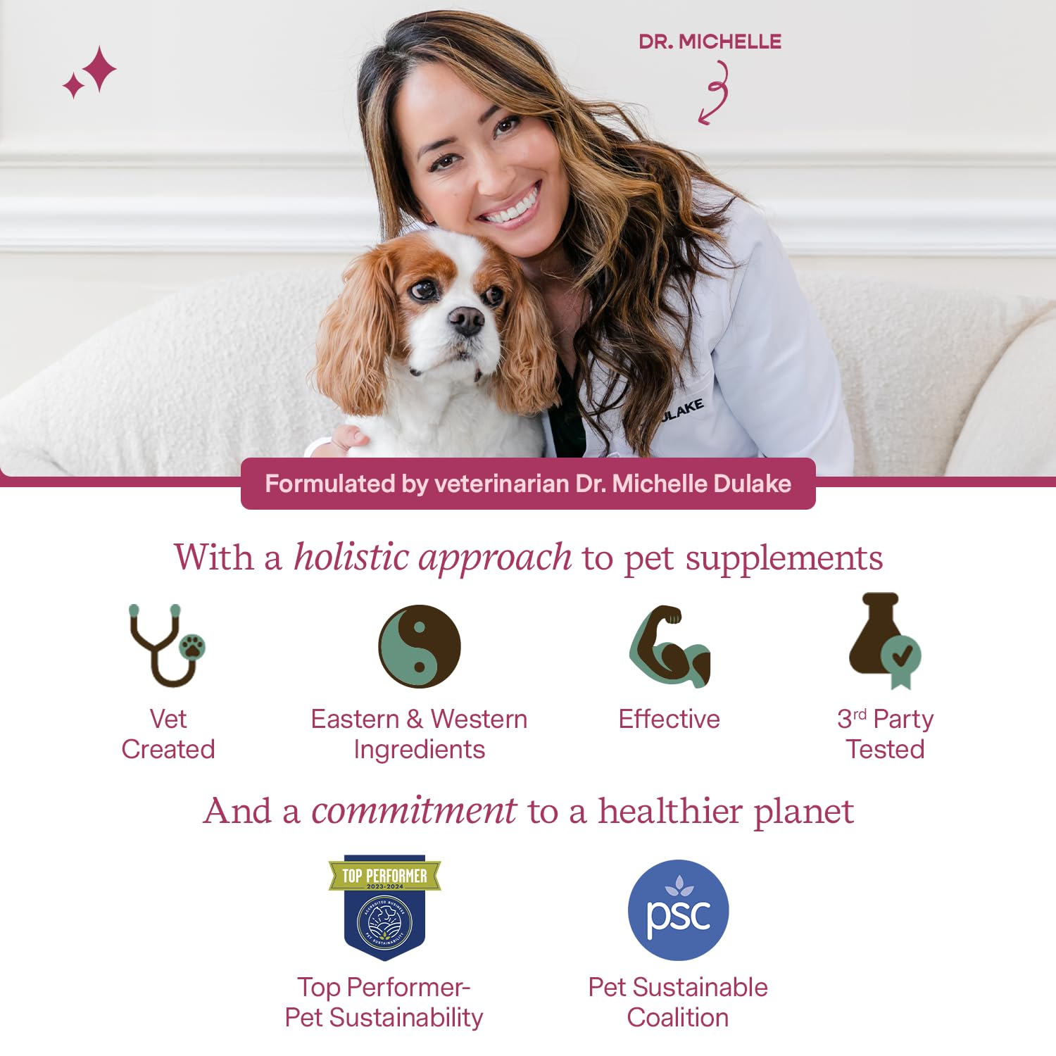 Fera Pet Organics Skin & Coat Goat Milk Cat & Dog β Vet Created - Pet Coat Thickness & Skin Hydration - Collagen, Biotin & Vitamin C - 60 Servings