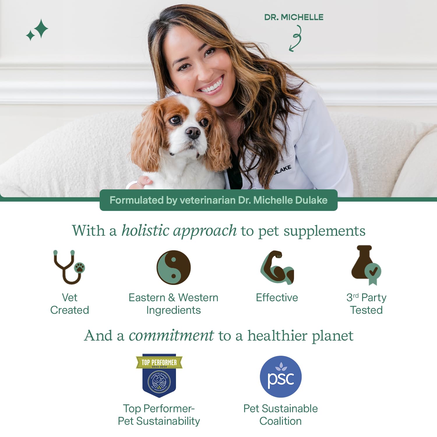 Fera Pet Organics Hip & Joint Goat Milk Cat & Dog β Vet Created - Joint Supplement for Dogs & Cats β Glucosamine for Dogs & Cats, MSM- 60 Servings