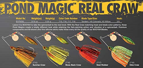 BOOYAH Pond Magic - Sunrise Craw - 3/16 oz - #0 Colorado/#3 Willow, Model:BYPM36715