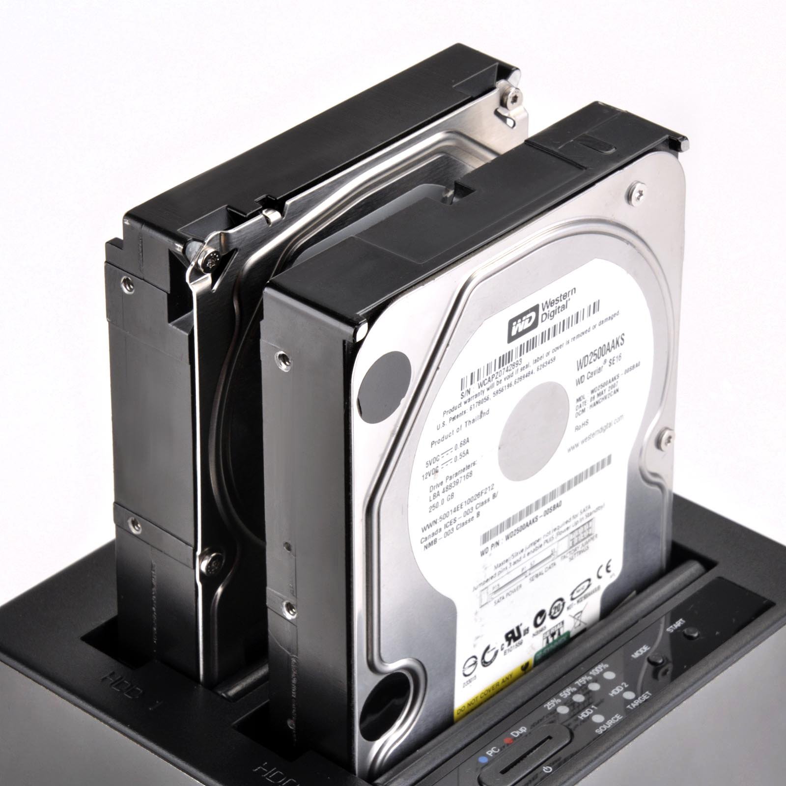 SilverStone Technology 3.5" and 2.5" External Hard Drive Dock with USB 3.1 Type- C Gen 2, Supports Offline Clone and JBOD modes with Hot-Swap TS12C