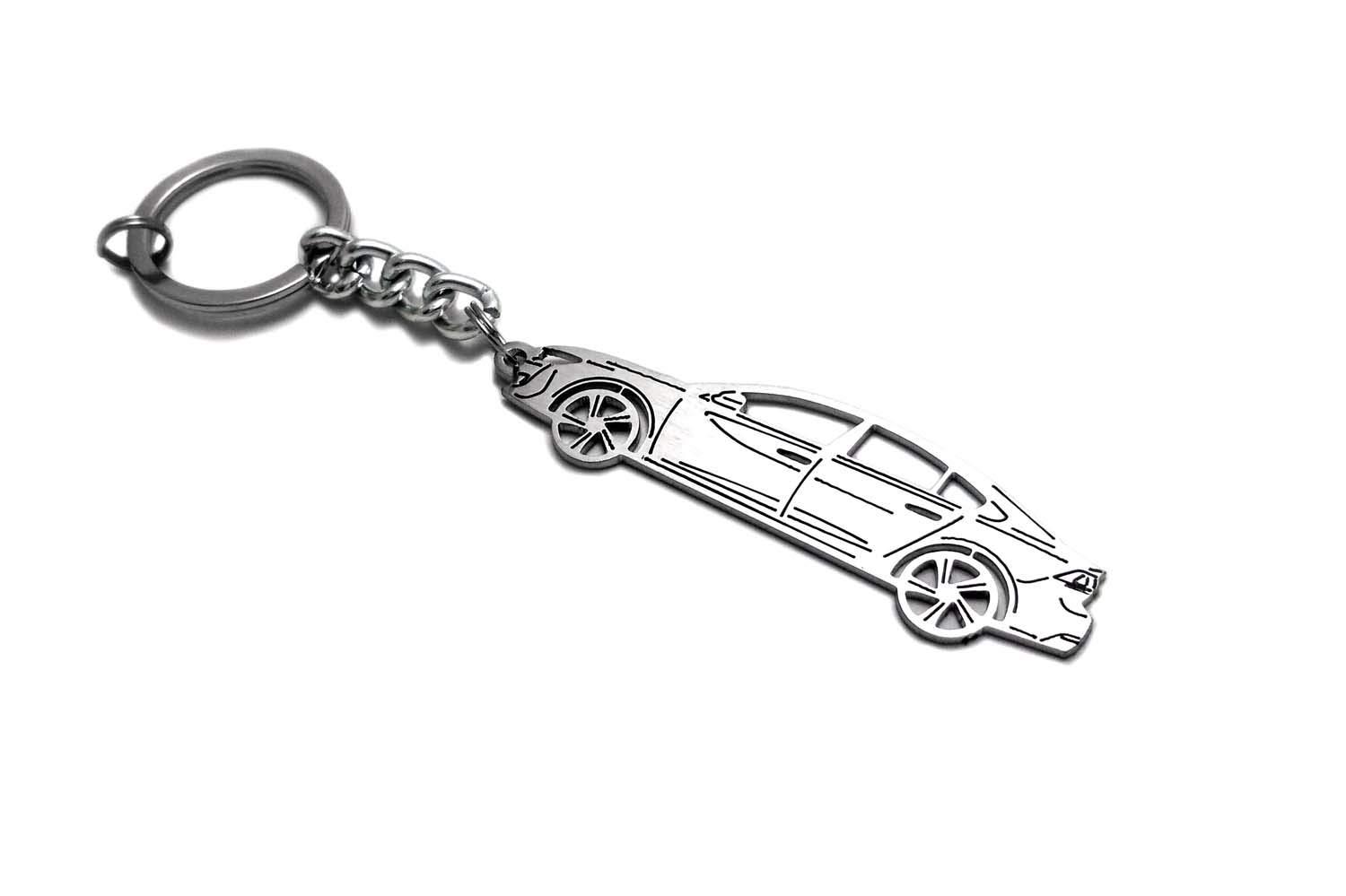 AWA Keychain With Ring For Peugeot 508 II Steel Key Pendant Chain Automobile Gift Car Design Accessories Laser Cut Home Key