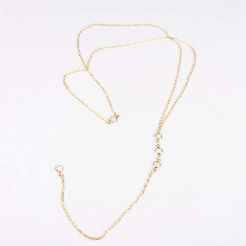 Artmiss Wedding Backdorp Necklace Crystal Gold Y Necklace Long Chain for Women and Brides