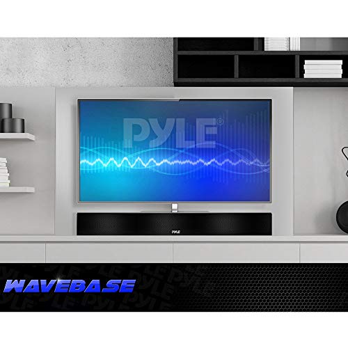 Pyle TV Soundbar Soundbase Bluetooth - Upgraded 2018 Wireless Surround Sound System for TV’s With Built-in Subwoofer, Remote Control, AUX RCA Optical Digital Inputs for TV PC - PSBV600BT