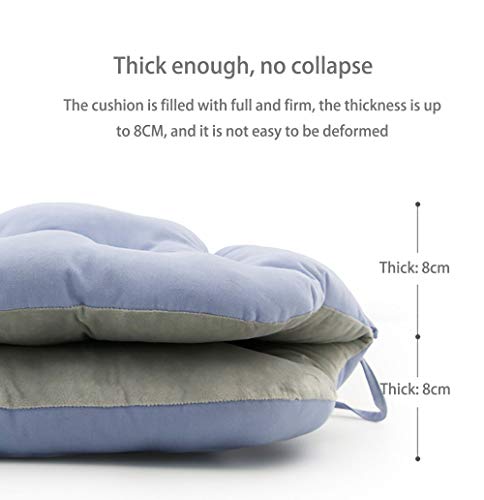BASMPP Plush Seat Cushion, Thick Chair Pillow with Ties Back Sciatica Relieve, Shell Shape Cushion One-Piece Cushion Waist Seat Pad Side Strap Design Sedentary Does not deform