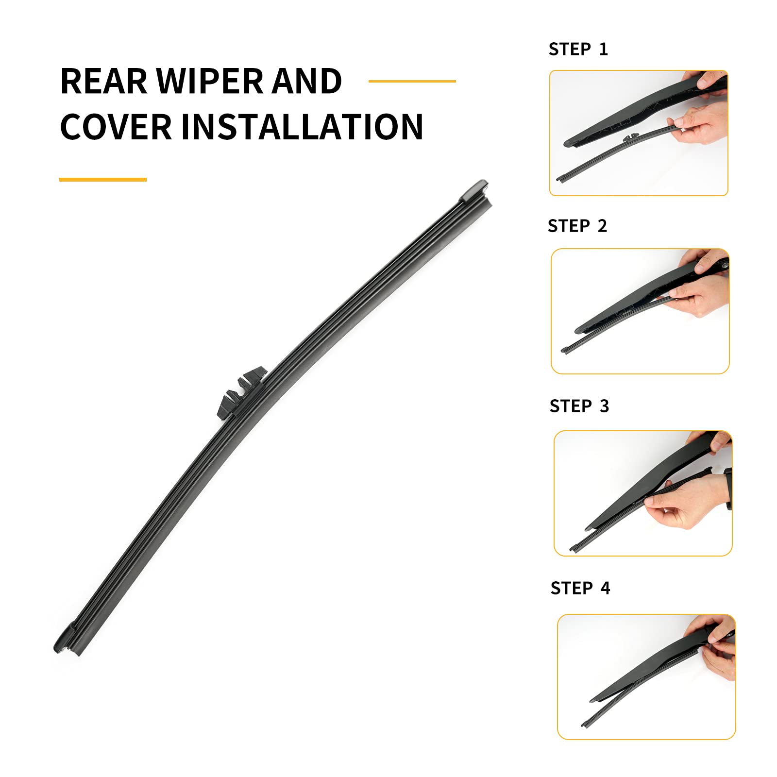 ARDOUR VAN GAYCICC Replacement for Ford Explorer 2011-2019, Escape 2013-2019,Lincoln MKX MKC 2016-2019 - Back Windshield Rear Wiper Blade Replacement, 11 Inches,Factory OEM Style