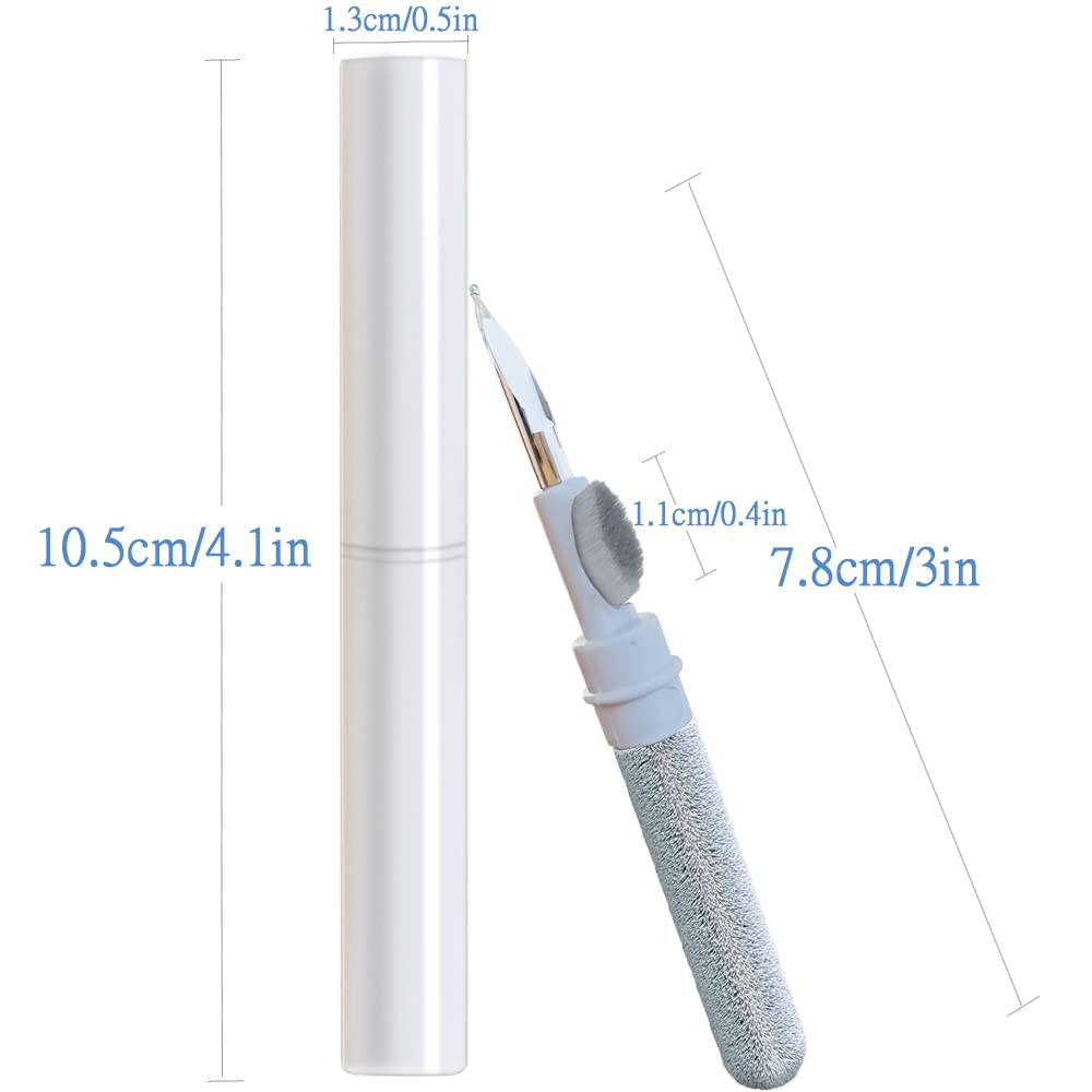 Bluetooth Earbuds Cleaning Pen, Earbuds Cleaning Kit in-Ear Headphones Cleaning Tool, Dust Removal Soft Brush, Multi Function Cleaning Tools for Bluetooth Earphones Case Airpods Pro 1 2 Huawei Samsung