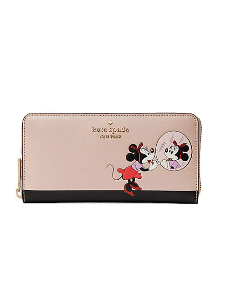 Kate Spade x Minnie Mouse Large Continental Leather Wallet Clutch