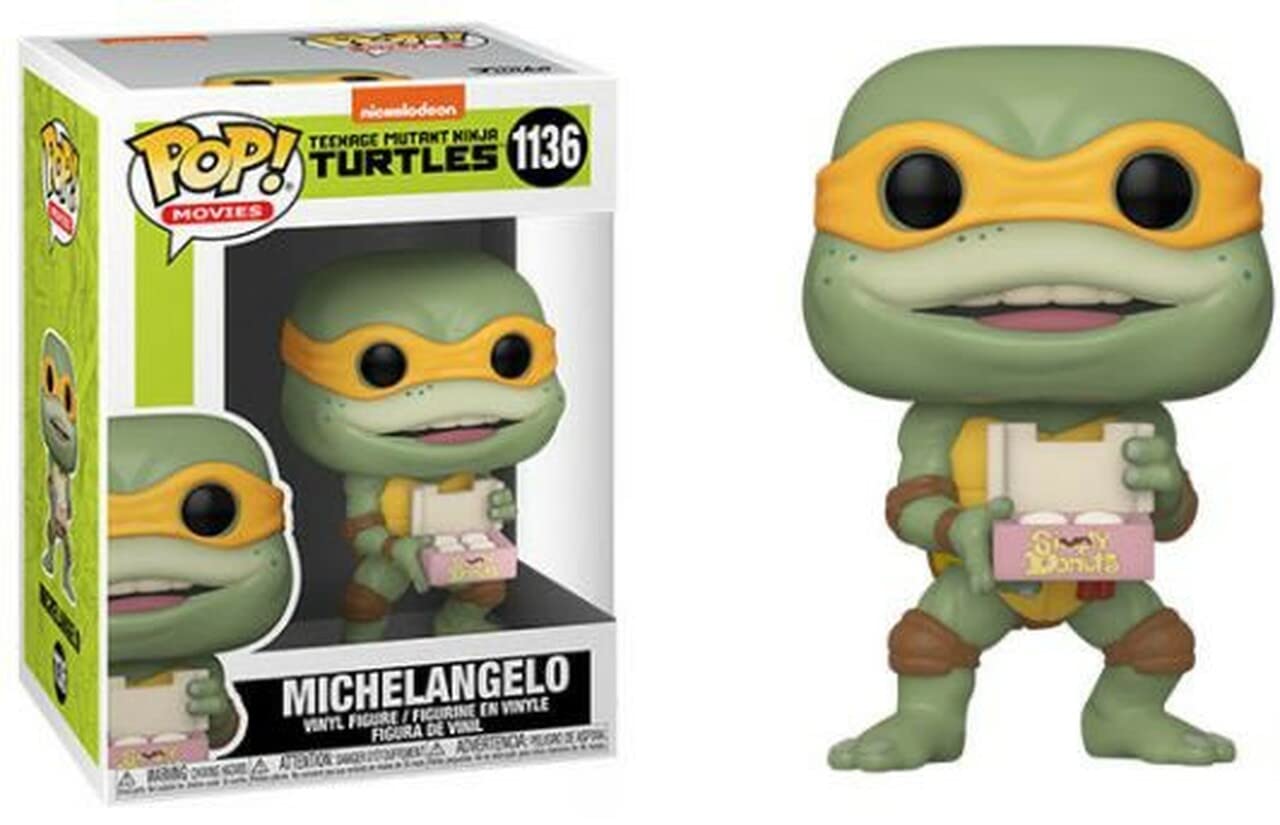 POP Teenage Mutant Ninja Turtles II: Secret of The Ooze - Michaelangelo Funko Pop! Vinyl Figure (Bundled with Compatible Pop Box Protector Case), Multicolored, 3.75 inches