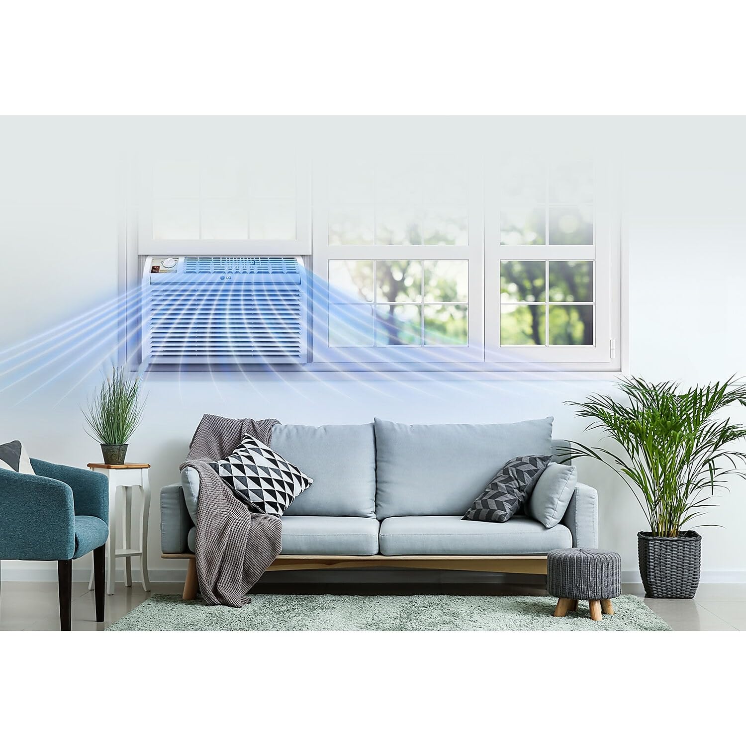 LG LW5016 5000 BTU Window Air Conditioner with Manual Controls Bundle with 1 YR CPS Enhanced Protection Pack