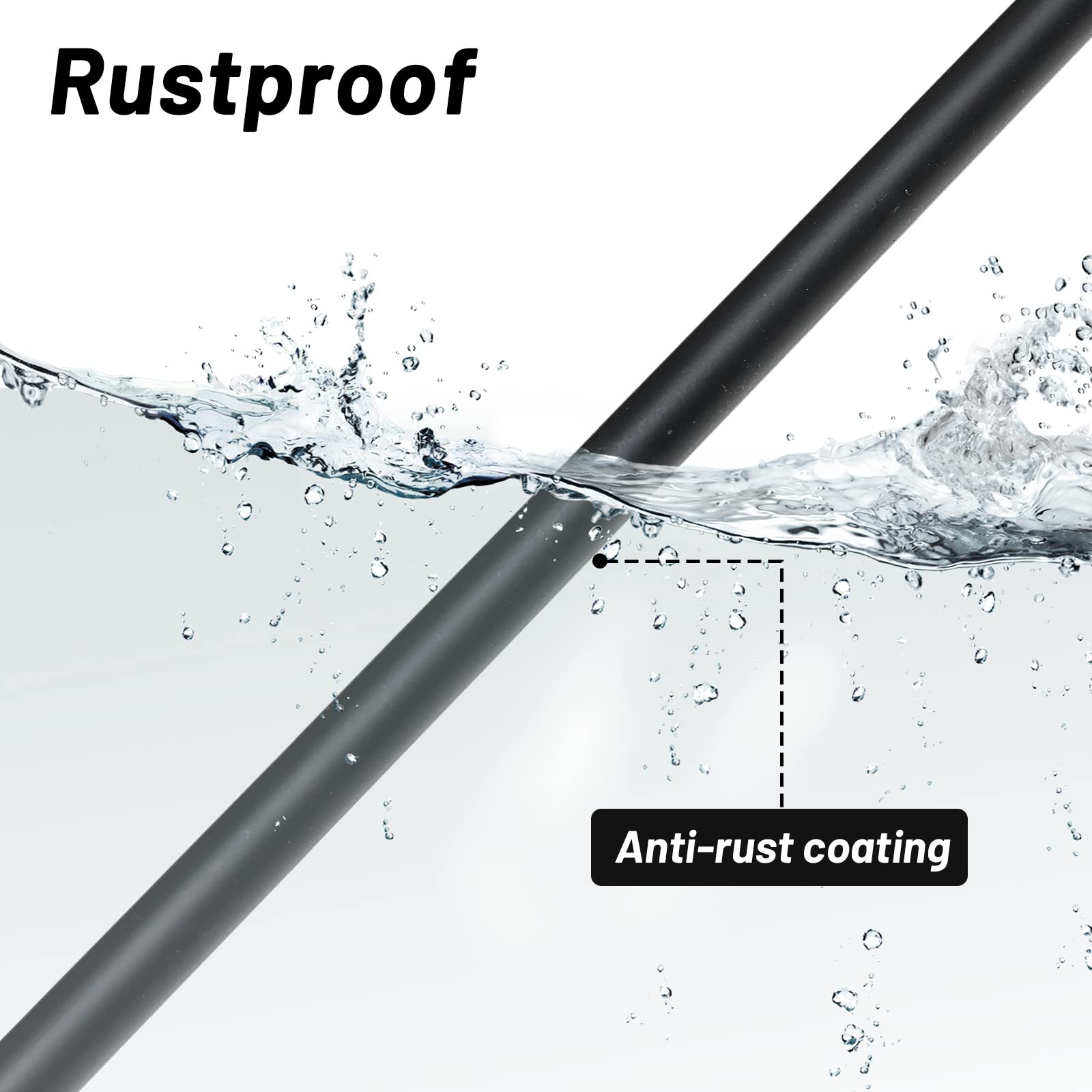 cogardenshower Metal Soil Probe Rod - Septic Tank Locator Tool with T Handle,32-48 Inch Adjustable Ground Probe Rod Steel for Tile Probing,Soil Compaction, Pipe and Gopher Runs Locating