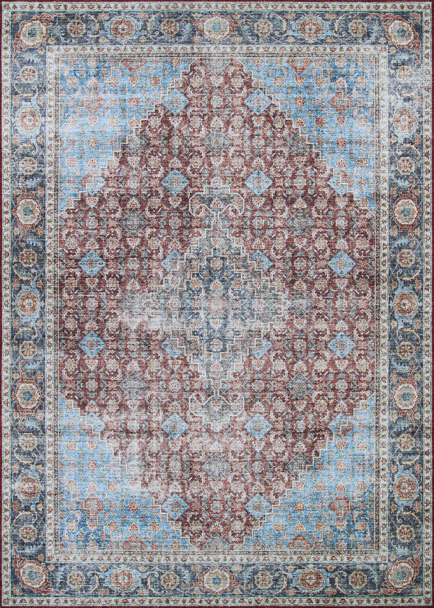 Couristan Pasha Nahavand Area Rug, 9' x 12', Cabernet