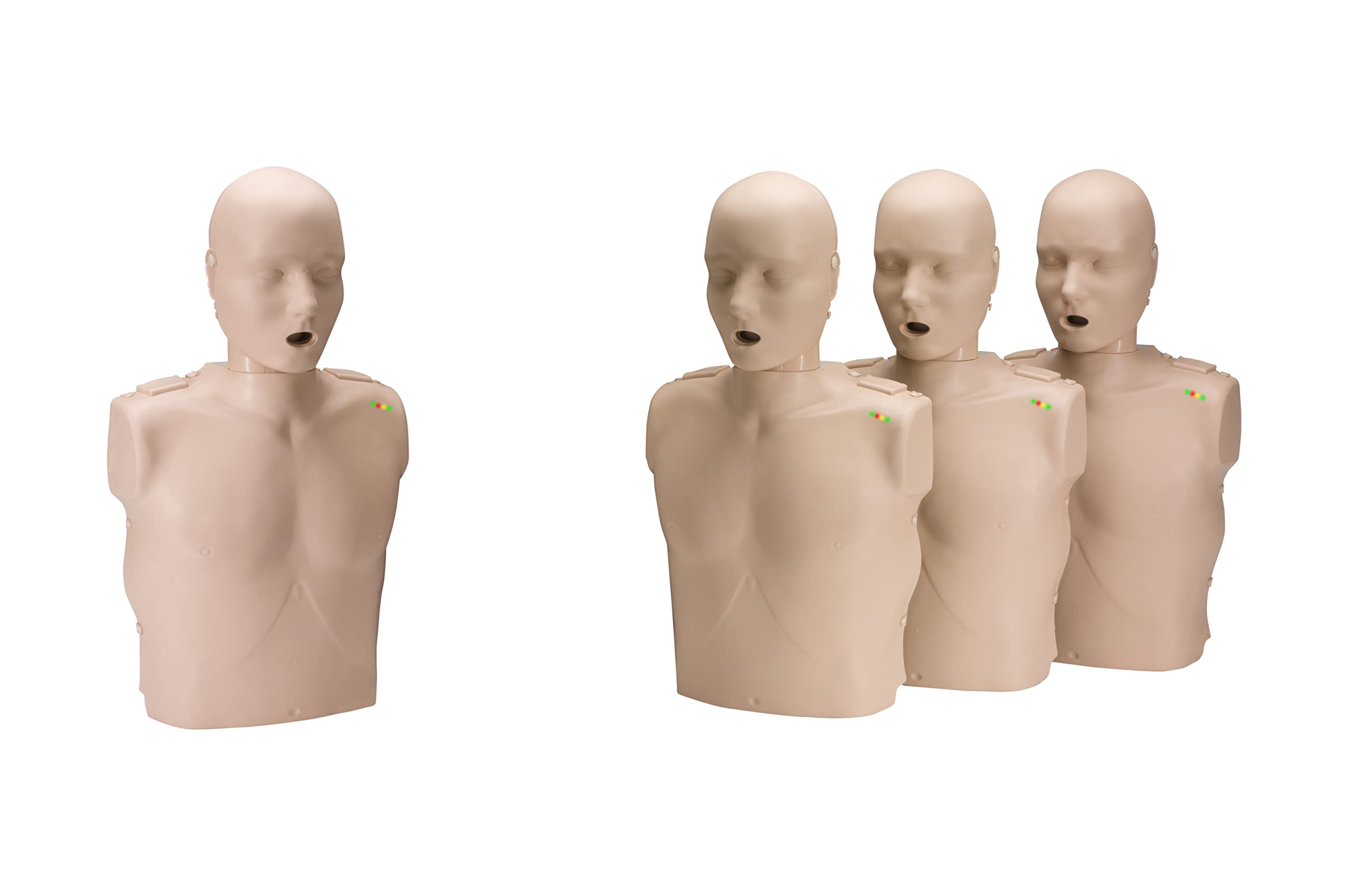 Prestan Professional Adult Medium Skin CPR-AED Training Manikin 4-Pack (with CPR Monitor)