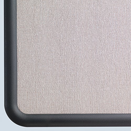 Quartet Bulletin Board, Fabric, 3 x 2 Feet, Office Bulletin Boards, Contour Gray Plastic Frame (7693G)