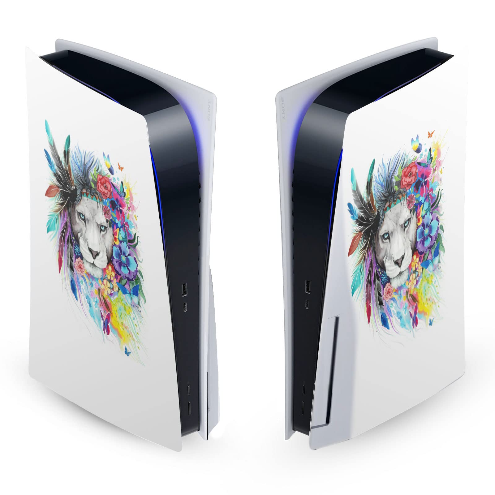 Head Case Designs Officially Licensed Pixie Cold King Of The Lions Art Mix Vinyl Faceplate Sticker Gaming Skin Decal Cover Compatible With Sony PlayStation 5 PS5 Disc Edition Console