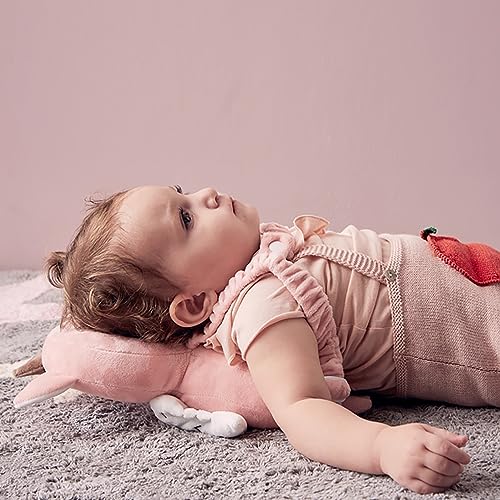 Bebamour Baby Walkers Protective Toddler Adjustable Baby Head Protection Safety Pad Backpack Wear for Crawling (Pink-Pig, Pig)