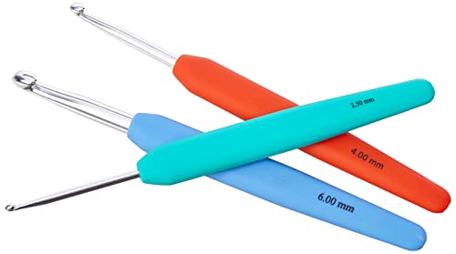 Knit Pro Crochet Needle Kit 09 Units - Waves - 30922 - Knitpro, Pink, 3.5 to 6.00, Single Waves (KP30922)