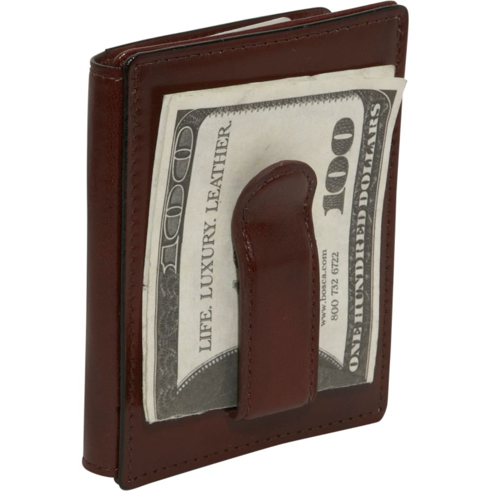 Bosca Old Leather Collection - Front Pocket Wallet Dark Brown Leather One Size