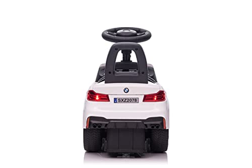 Best Ride On Cars BMW 4 in 1 Battery Powered Push Car, White, Large