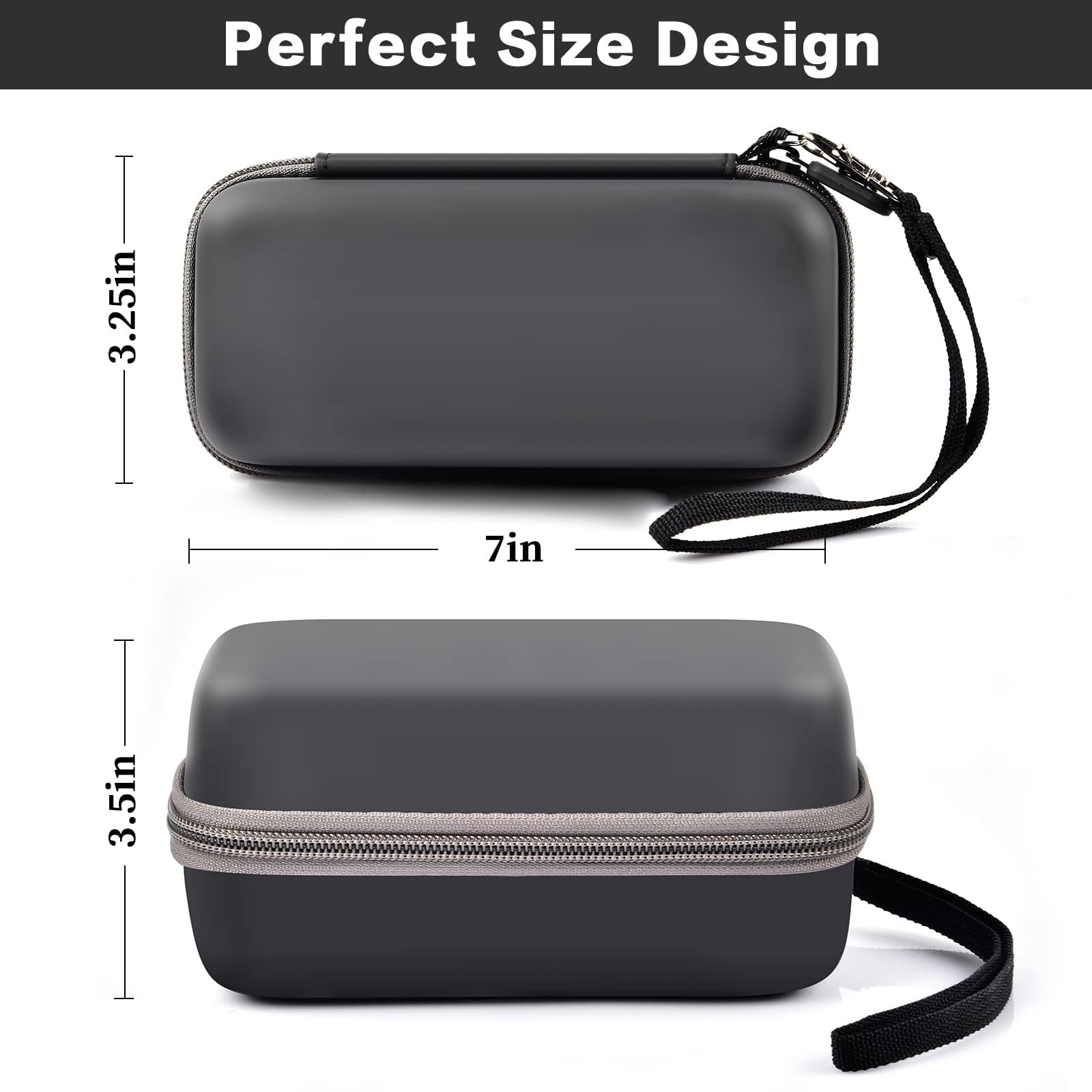 casmilee Case Compatible with Anker 737/735/ 736/717 USB-C Portable Charger Power Bank, Fast Foldable Wall PowerBank Bag for GaN Prime Nano II AC Adapter, Powercore Pocket for lights Cable - Black