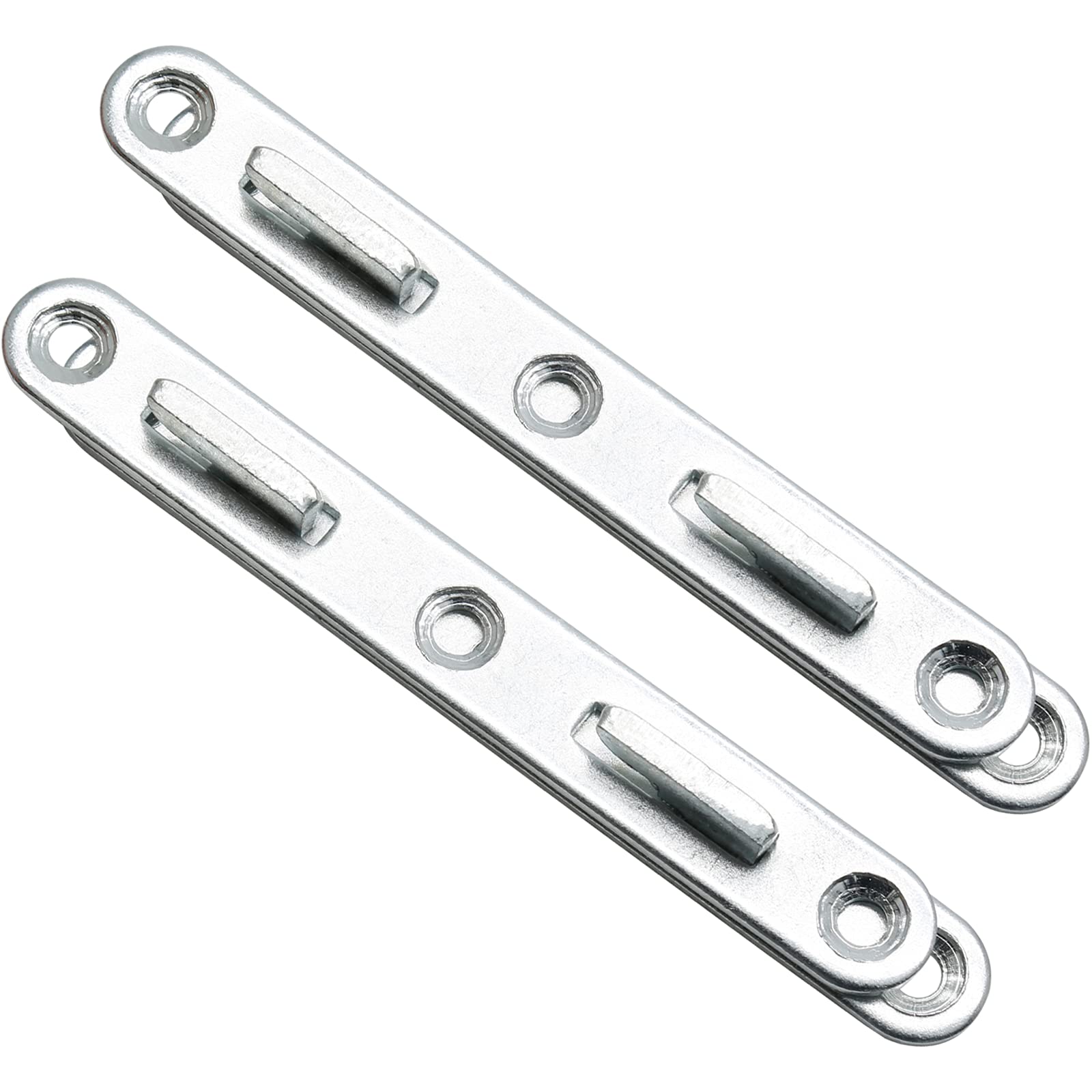 BokWin 4 PCS Wood Bed Rail Connecting Fittings,5 Inch Thicken Bed Rail Fasteners Zinc Round Bed Hook