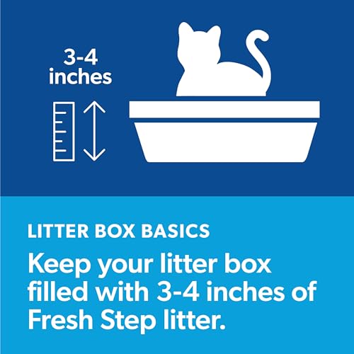 Fresh Step Clumping Cat Litter with Febreze Gain Scent, Long Lasting Odor Control Kitty Litter with Activated Charcoal, Low Dust Formula, 14 lb