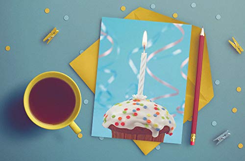 Note Card Cafe Happy Birthday Cards with Yellow Envelopes | 36 Pack | Blank Inside, Glossy Finish | It's Your Birthday Assortment Designs | Bulk Set for Greeting, Occasions, Birthday