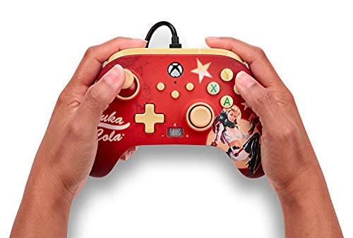 PowerA Enhanced Wired Controller for Xbox Series X|S - Fallout: Nuka Cola, Detachable 10ft USB-C Cable, Mappable Buttons and Rumble Motors, Officially Licensed for Xbox