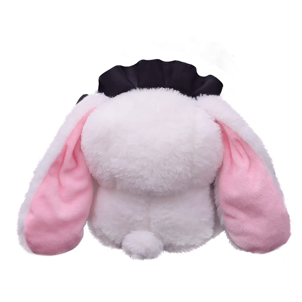 SUVCOTIN Women Plush Bunny One Shoulder Crossbody Bag Lolita Rabbit Bag for Kids Gift, Black