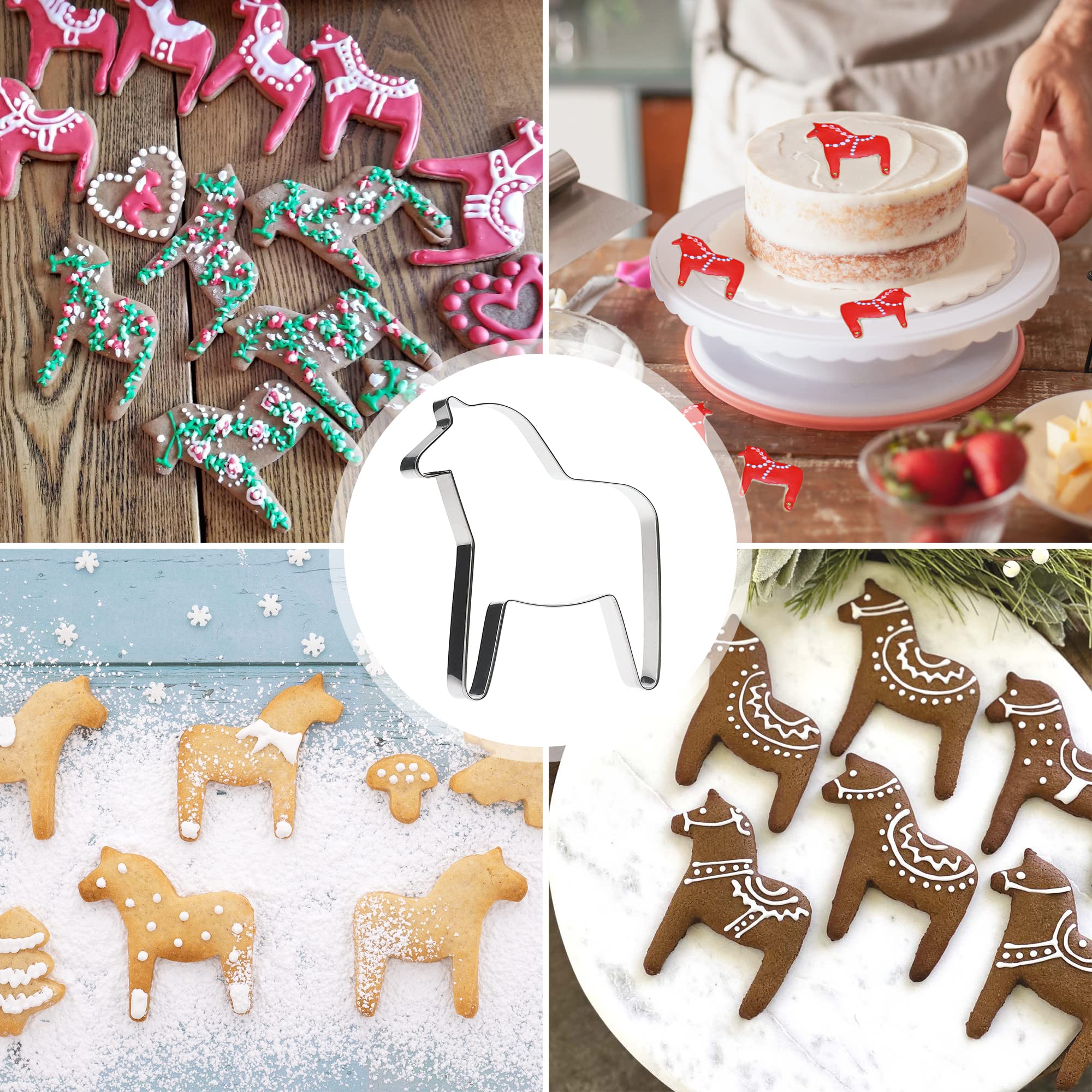 COLIBROX Scandinavian Sweden Swedish Dala Horse Cookie Cutter #186HOR