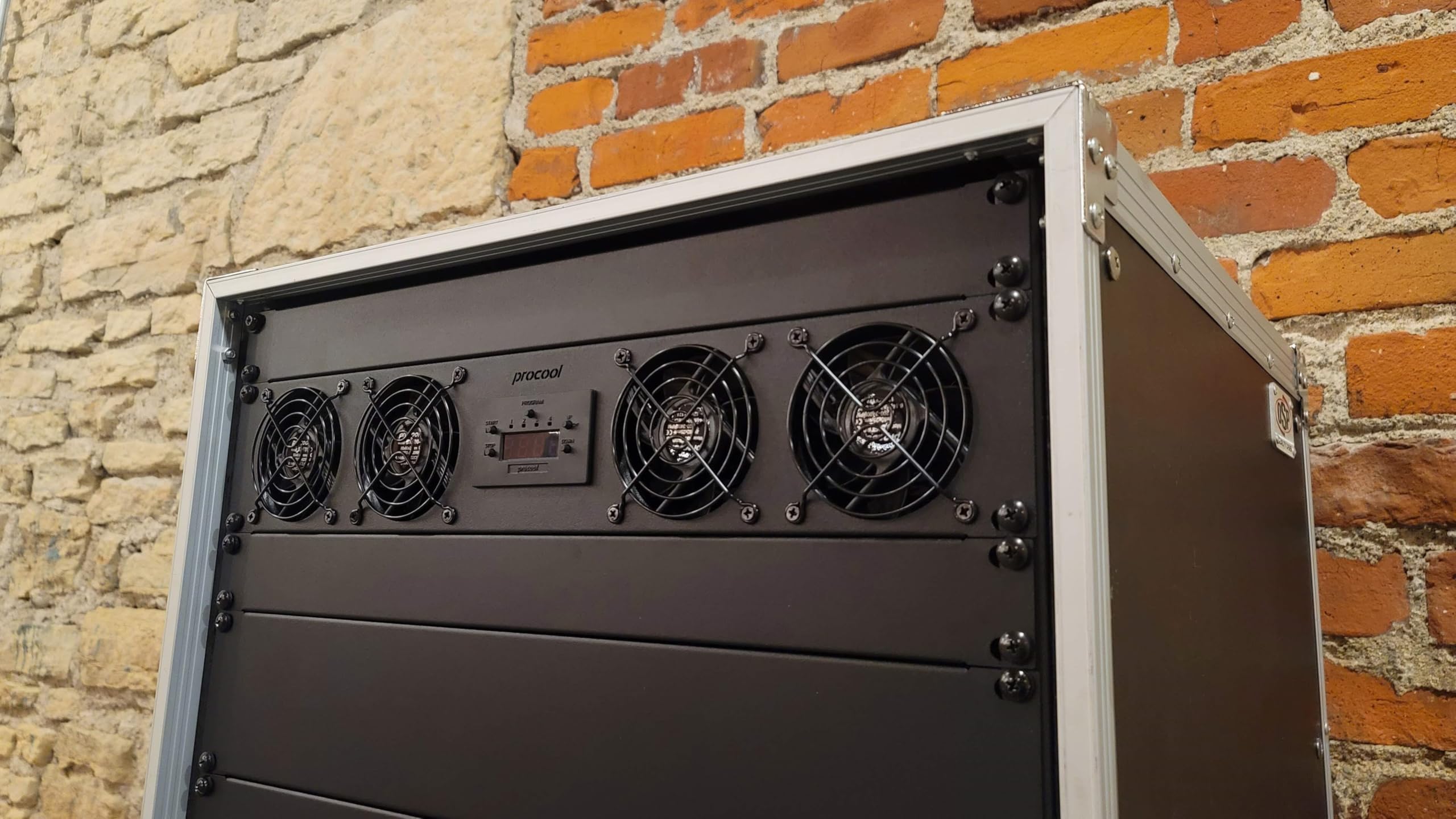 PROCOOL SP480XT-E / 2U Temperature Controlled Silent Rack Fan/Airflow= Exhaust/Home Theater AV Cabinet Cooling Broadcast Server Recording Studio Rack Fan