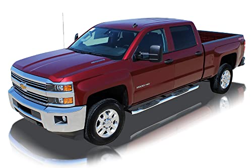 Raptor Series Nerf Bars Side Steps 4in Oval Stainless Steel Curved for 07-21 Tundra CrewMax