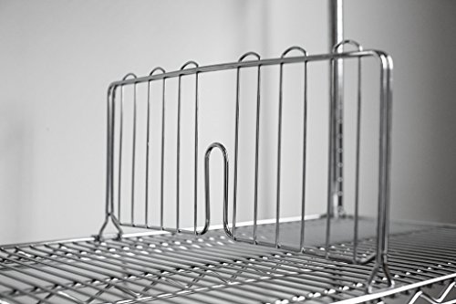Omega 21" Wide Chrome Wire Shelf Divider